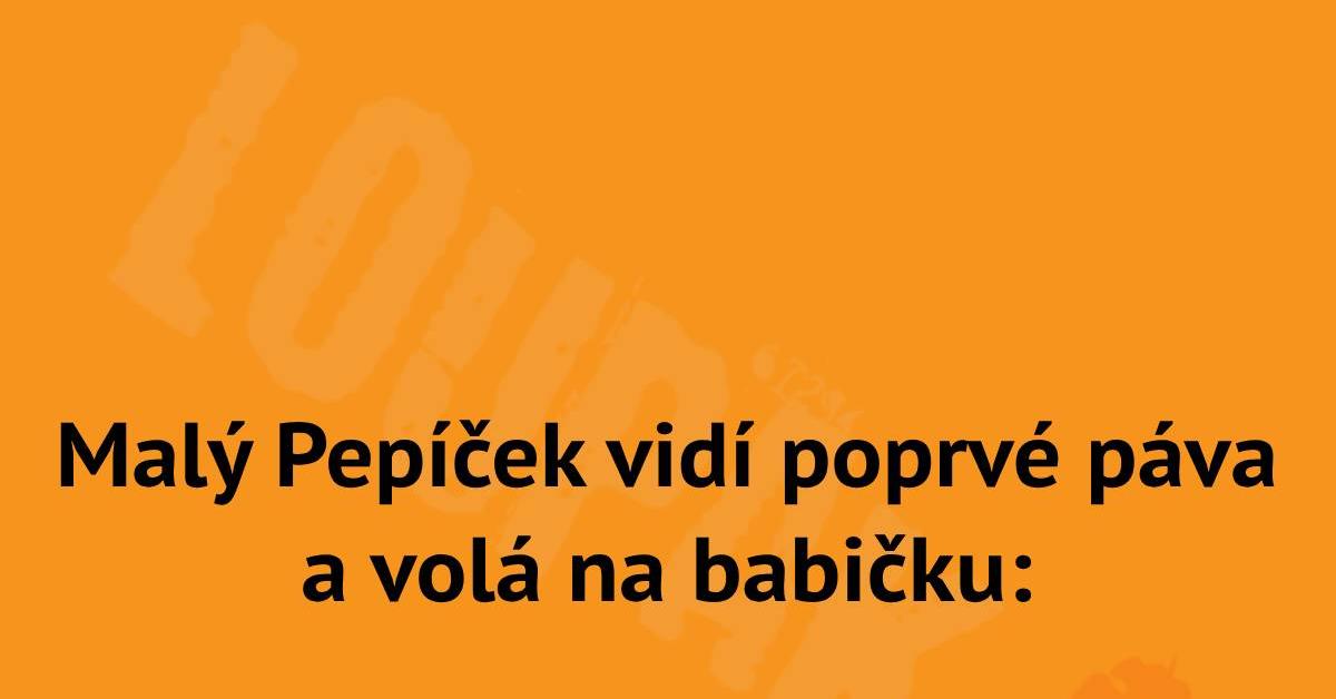 Pepíček vidí páva poprvé | Loupak.cz